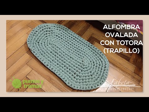 Alfombra ovalada de totora o trapillo, con la tecnica paso a paso  para que te quede espectacular