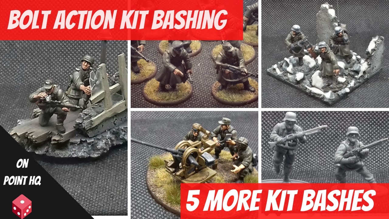 Bolt Action kit bashing - 5 more kit bashes - YouTube