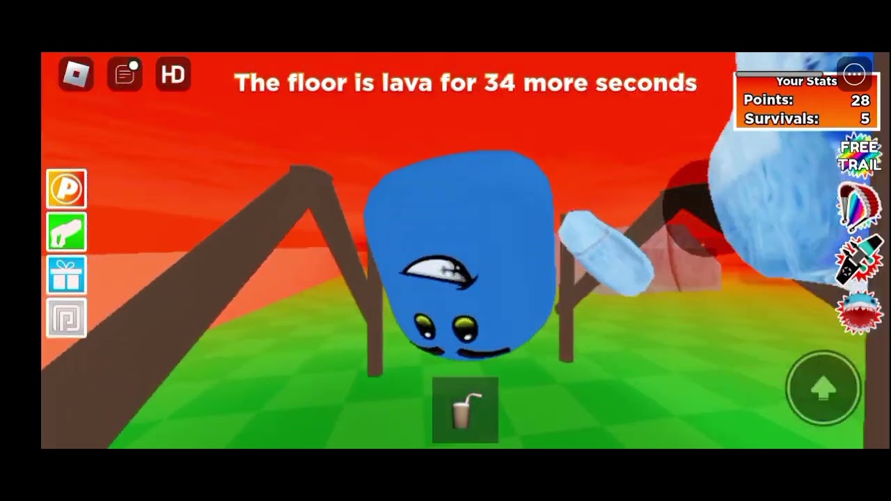 Playing the floor is lava #roblox - YouTube
