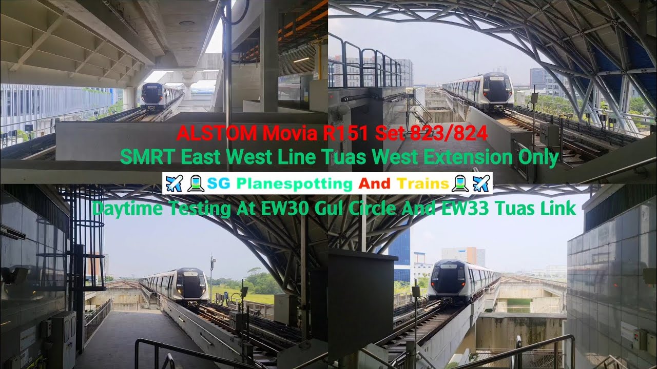 [EXCLUSIVE Daytime Test] SMRT East West Line ALSTOM Movia R151 Set 823/ ...