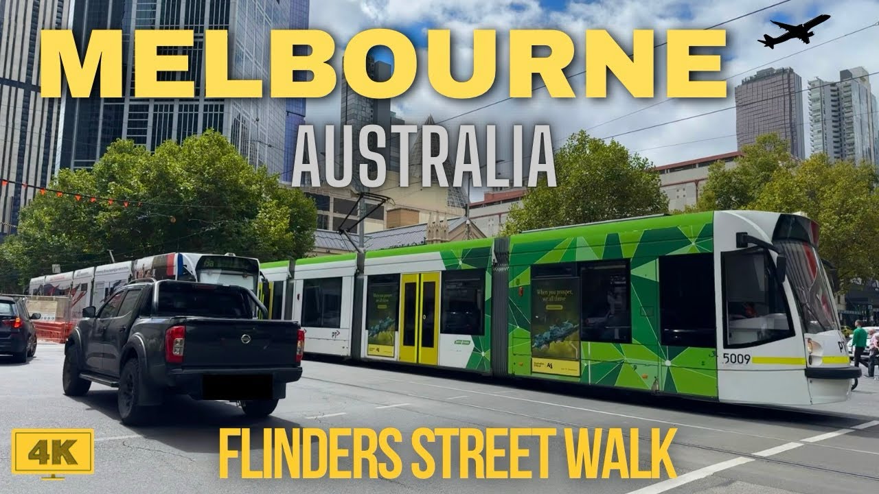 Melbourne Flinders Street Walk 4K |Flinders street walk 4K - YouTube