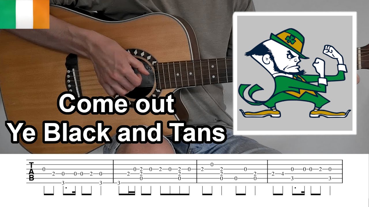 Come out Ye Black and Tans - Irish rebel song (fingerstyle guitar TAB ...