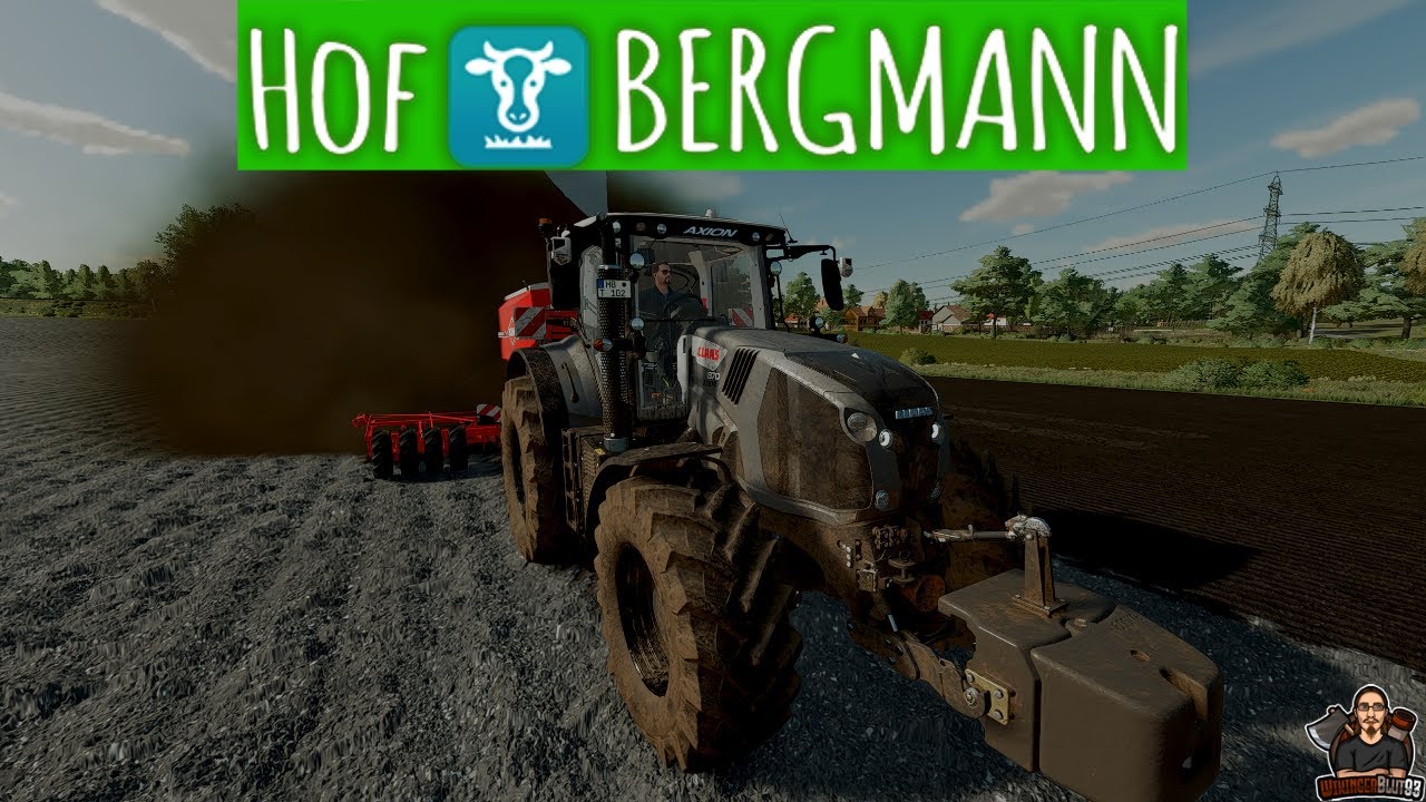 LS22 HOF BERGMANN Beta #09: Aussaat mit Fahrgassen und Fliegel pack ...