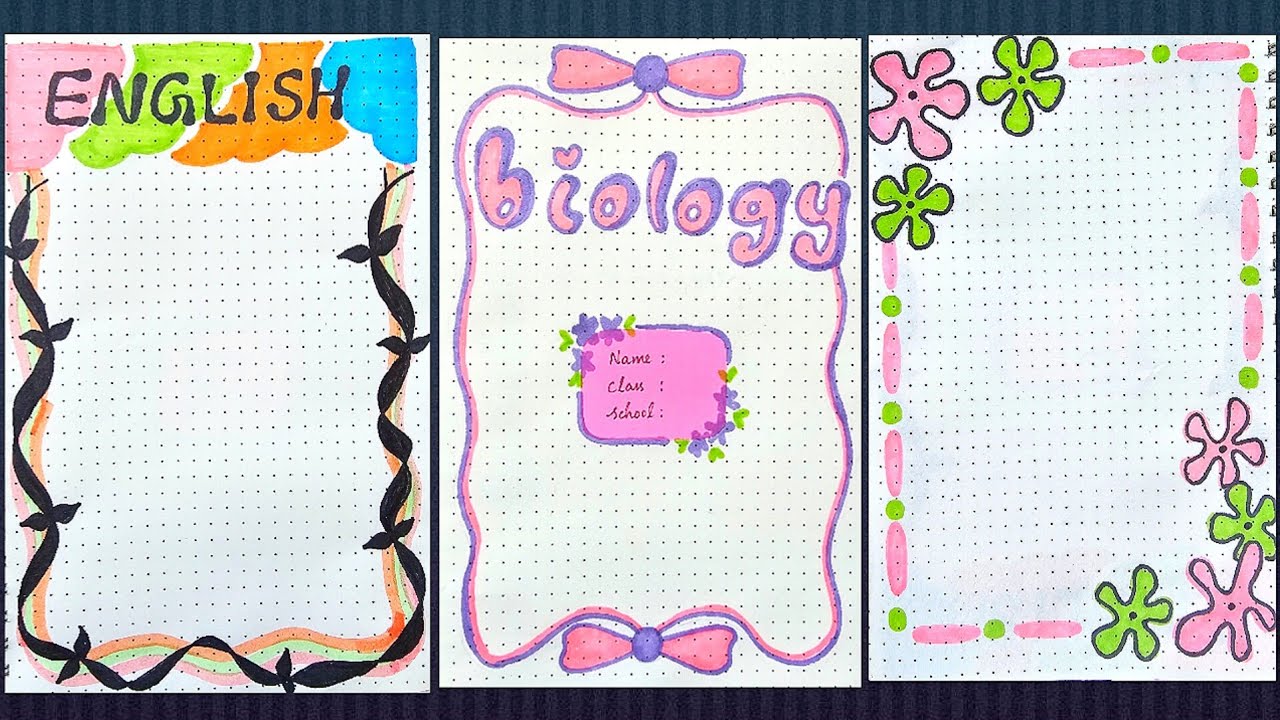 Easy Project Border /Mind mapping Ideas //decoration ideas for project ...