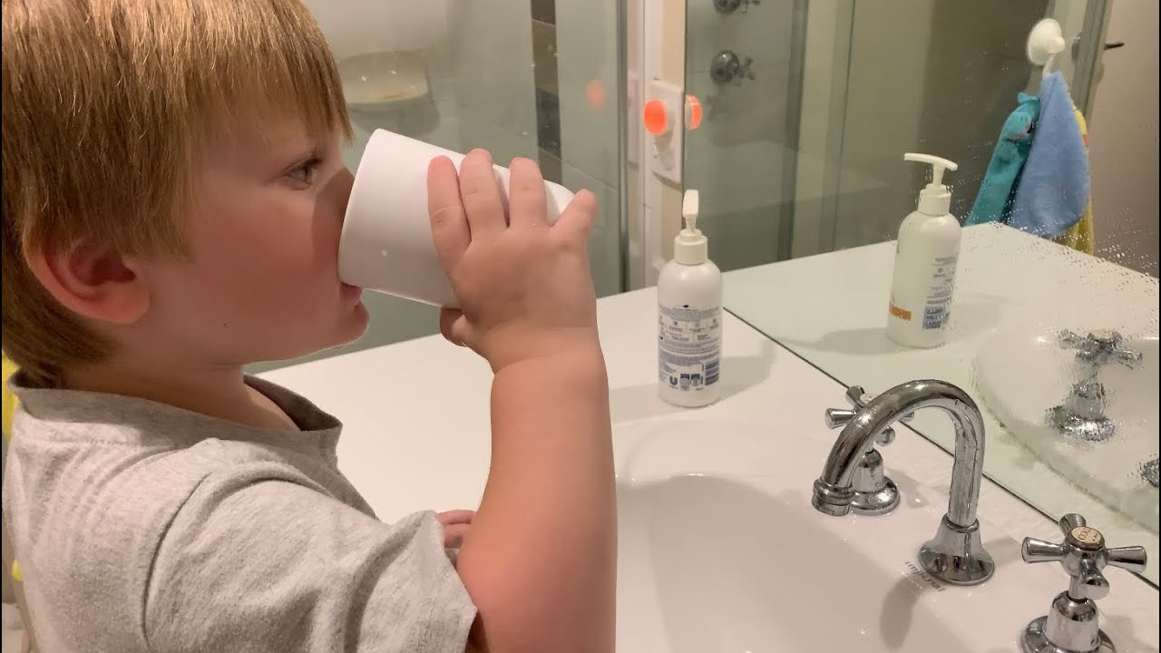Toddler Learning FAILS: Rinse And Spit After Brushing Teeth - YouTube