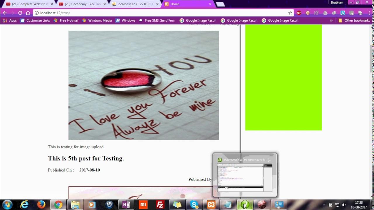 Building Dynamic Website with Admin Panel PHP MYSQL Part 7 - YouTube