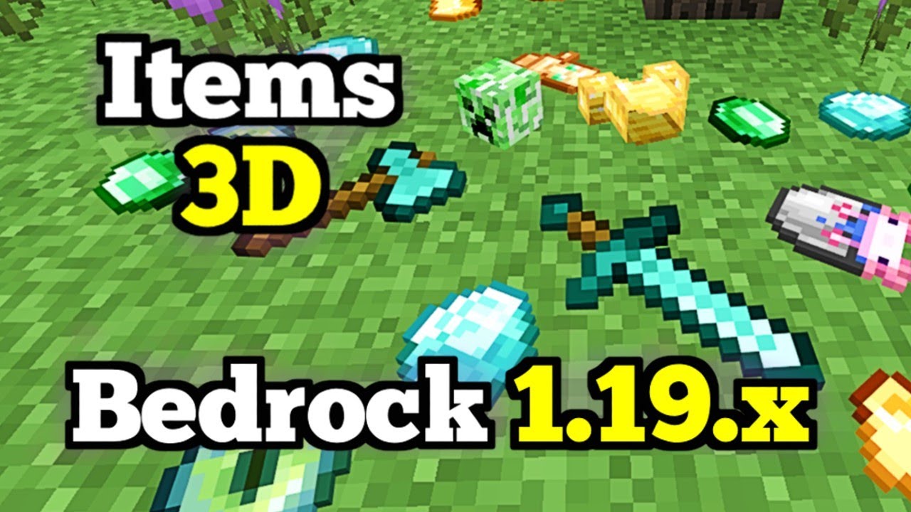 🟢 Addon Items 3D en Minecraft PE 1.19.X! Fisicas REALISTAS en ITEMS ...