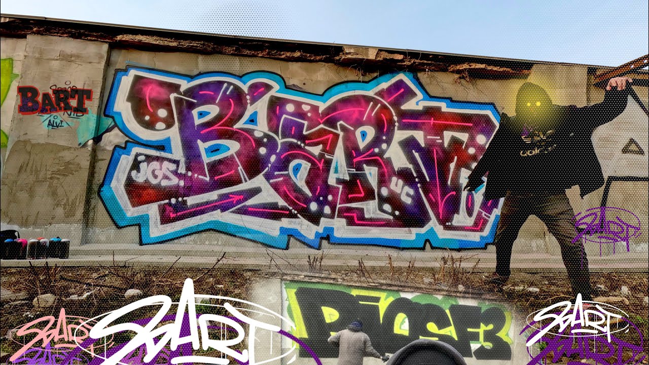 BART (live 18) train line.Wild style graffiti. - YouTube