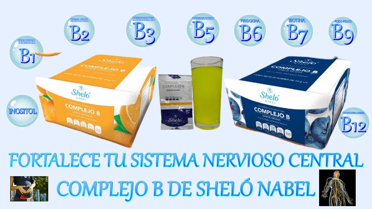 COMPLEJO B DE SHELÓ NABEL SABOR NARANJA Y MORA - YouTube