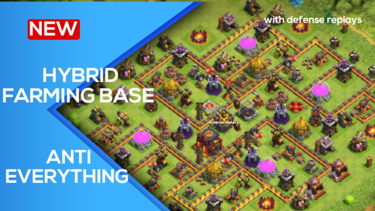 Th10 base lay out | protect loot and trophy - YouTube