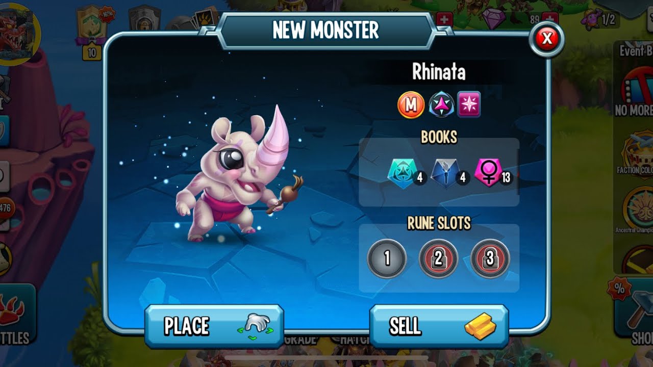 Breeding and Hatching Mythic “Rhinata” Monster Egg in Monster Legends ...