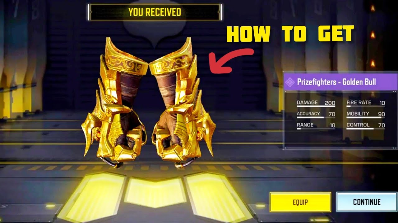 How to Get Prizefighters - Golden Bull (Boxing Gloves) for FREE in Codm ...