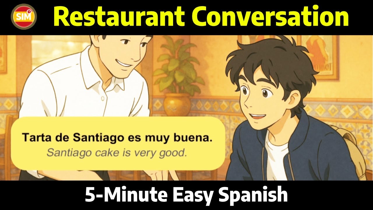 5-Minute Spanish Restaurant Conversation 🍽️ | Order Food in Spanish for ...