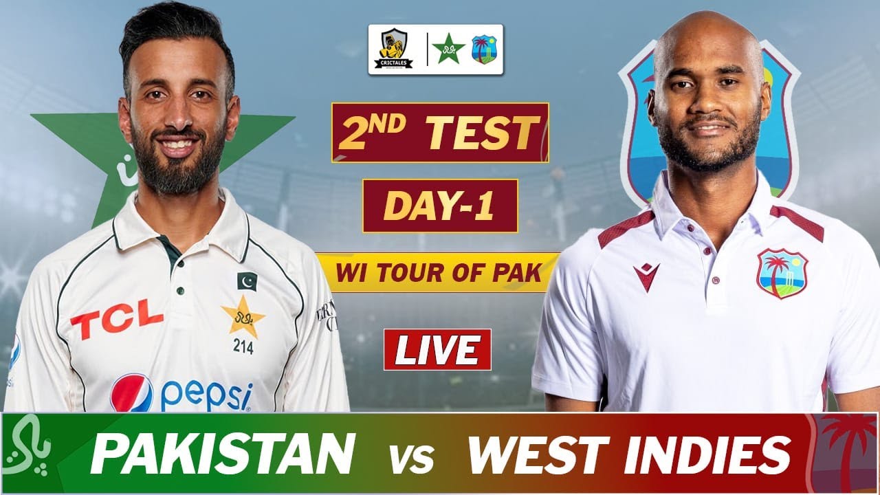PAKISTAN vs WEST INDIES 2nd TEST Match LIVE COMMENTARY | PAK vs WI LIVE ...