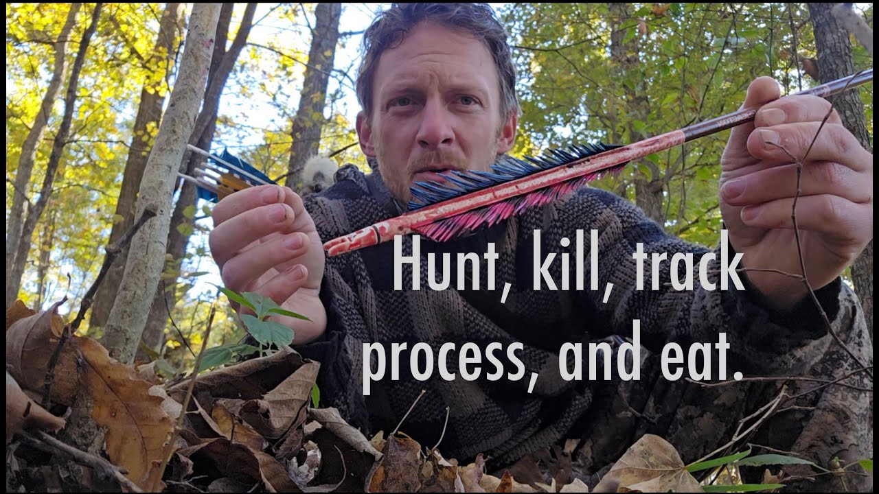 How to kill, track and process a deer. Timber's Alone bow and arrows at ...