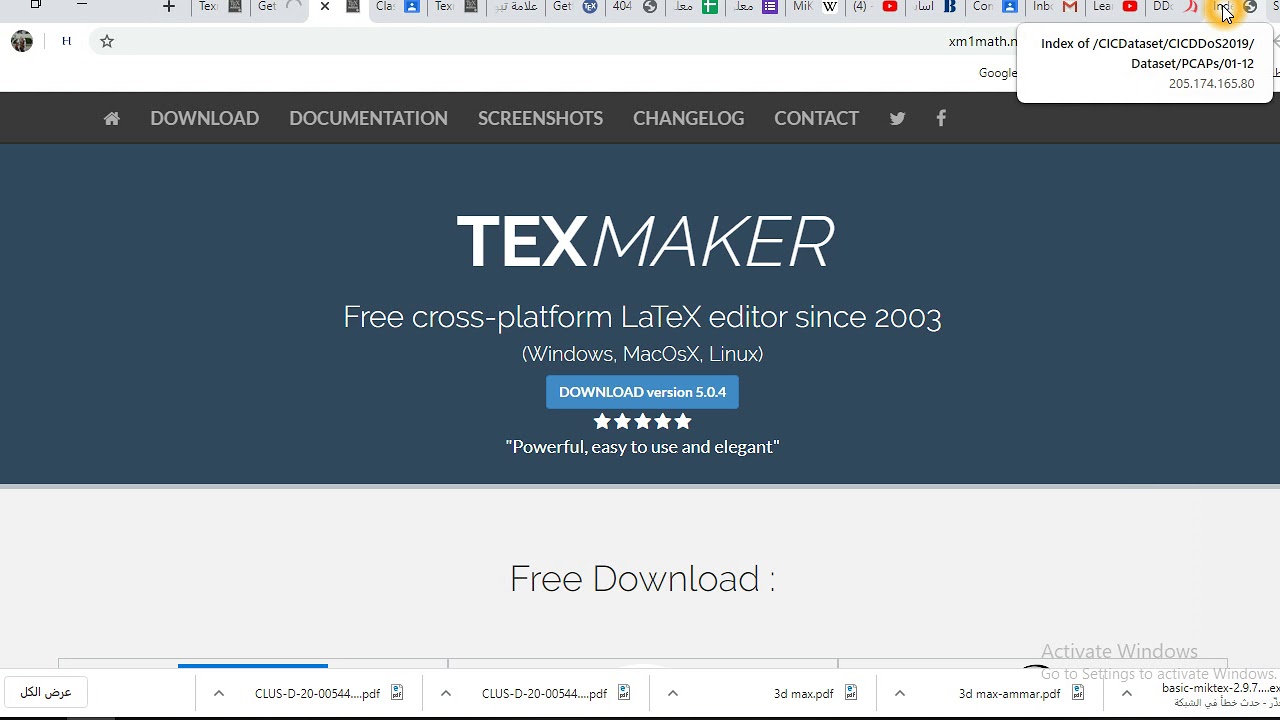 على نظام التشغيل ويندوز وباللغة العربية( MIKTEX) & (TexMaker ) خطوات ...