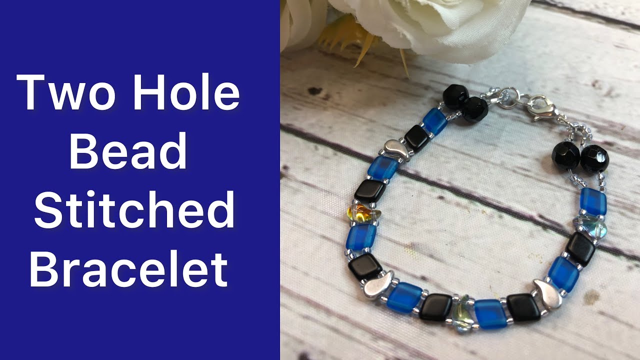 Two Hole Bead Stitched Bracelet from @Potomacbeadco January Treasure ...