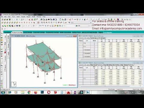 Staad Pro tutorial- Building design in STAAD Pro V8i - YouTube
