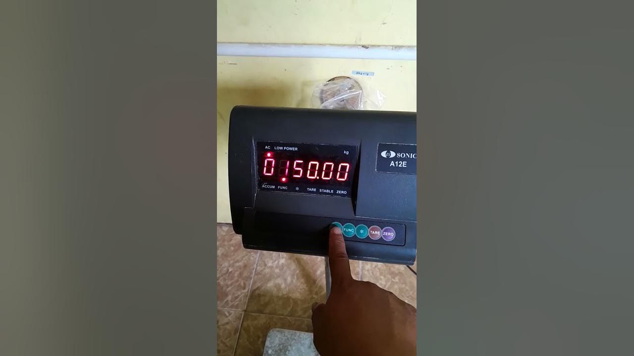 cara kalibrasi timbangan A12E .kapasitas 150 kg - YouTube