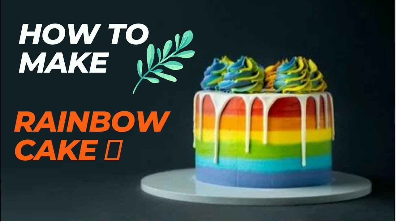 awesome😱😱😱rainbow cake🌈 making - YouTube