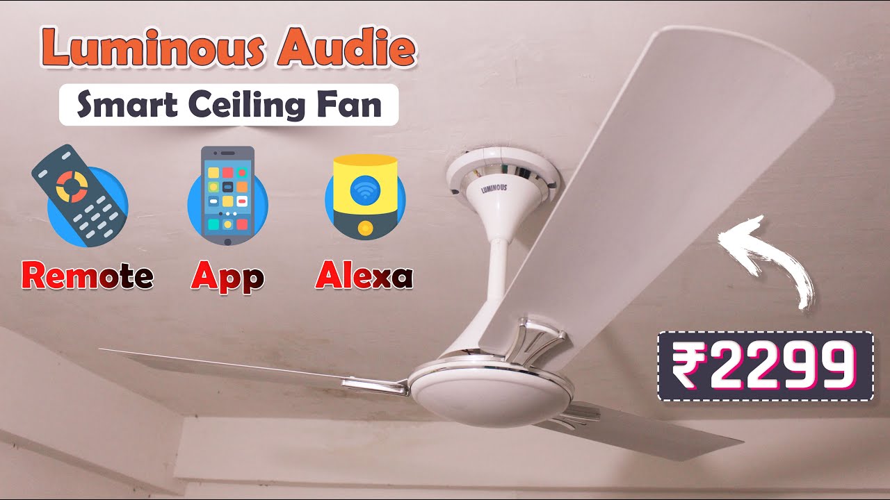 2299] - Luminous Audie 1200mm Smart Ceiling Fan - Remote, App & Alexa ...