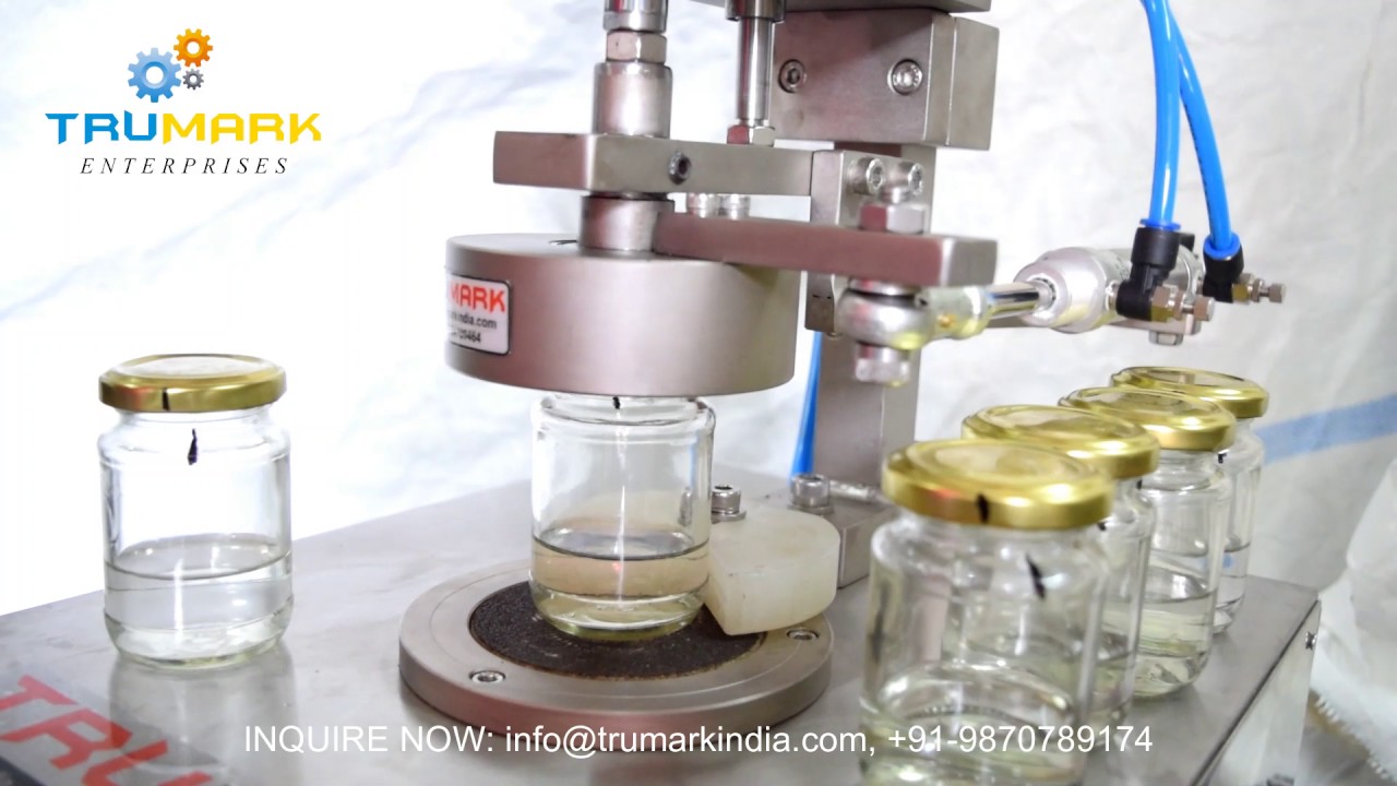 semi automatic lug capping machine | twist off caper - YouTube