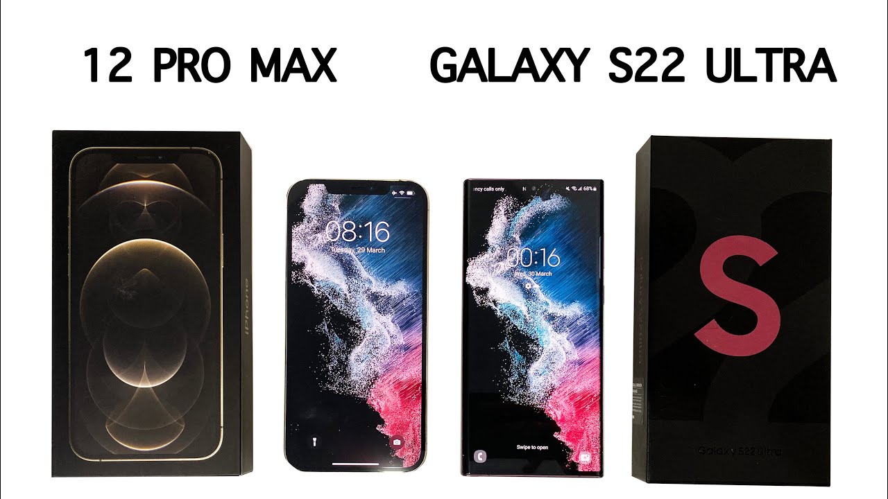SAMSUNG Galaxy S22 ULTRA vs iPhone 12 PRO MAX SPEED TEST - YouTube