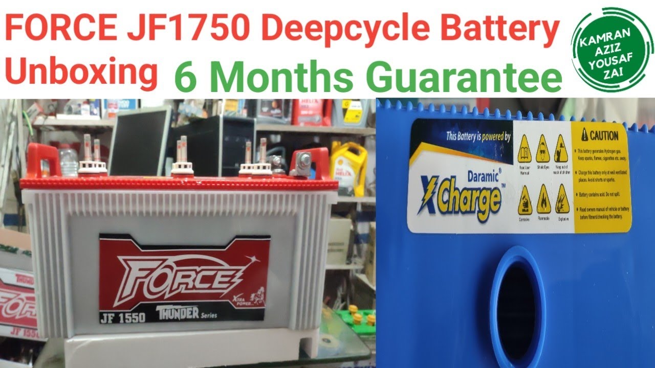 Force JF 1750 Deepcycle Battery Unboxing||Force Deepcycle Batteries ...