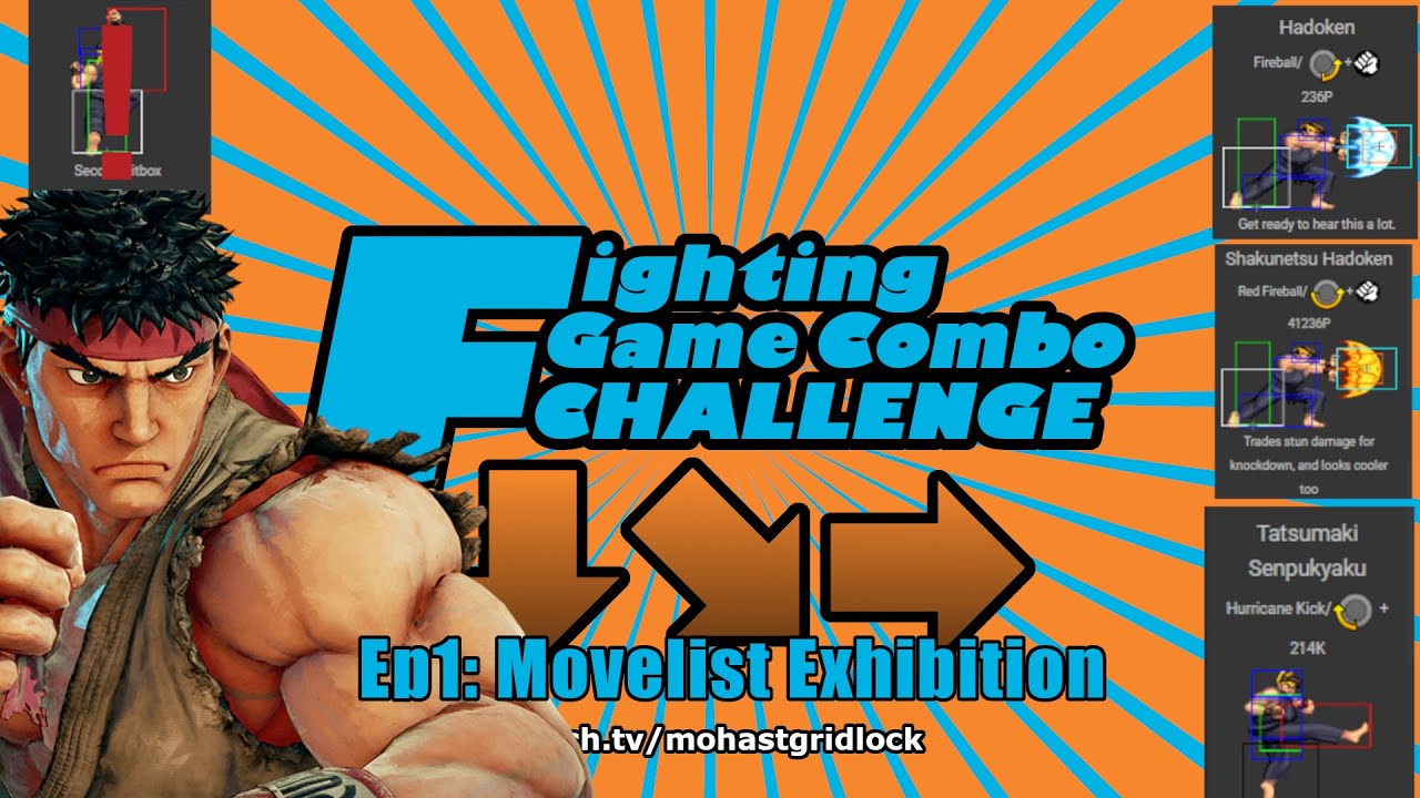 Fighting Game Combo Challenge Episode 1 - Movelist Exhibition - YouTube