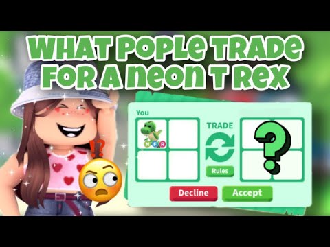 WHAT PEOPLE TRADE FOR A NEON FLY RIDE T REX! | Adopt Me! - YouTube