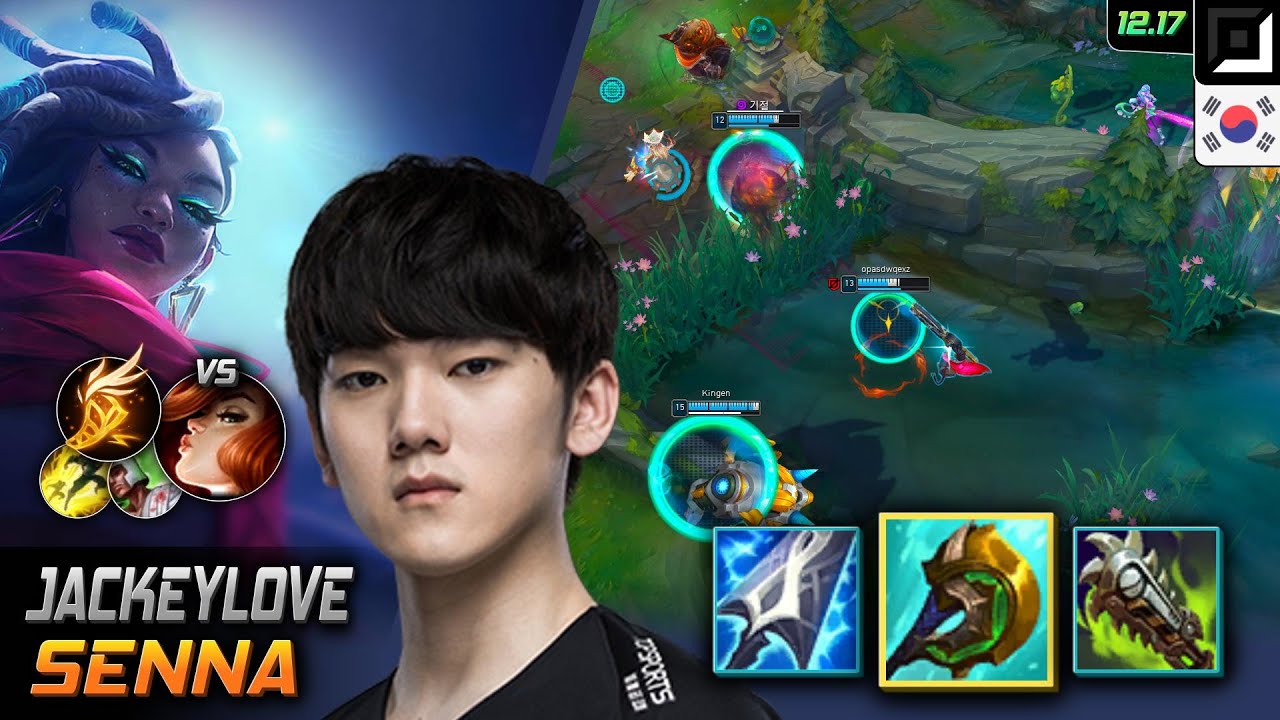 JackeyLove Adc Senna Build Divine Sunderer Fleet Footwork - LOL KR 12. ...