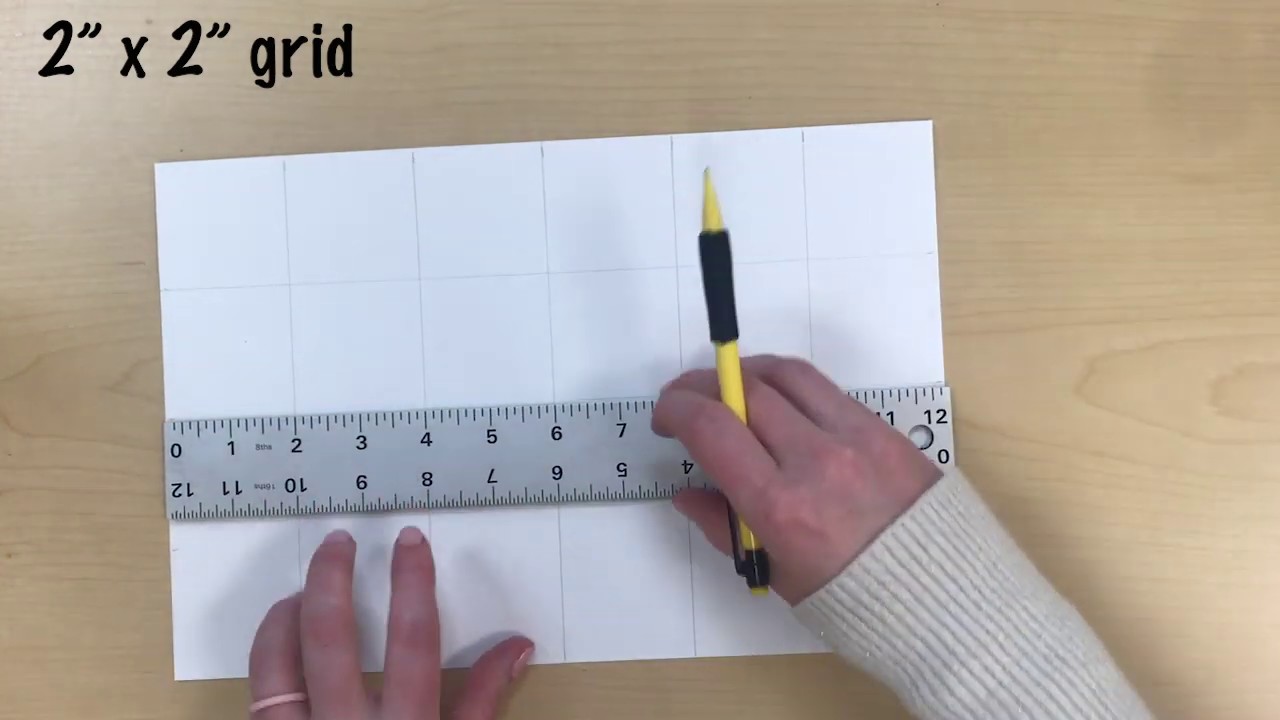 Enlarge a drawing with a grid - YouTube
