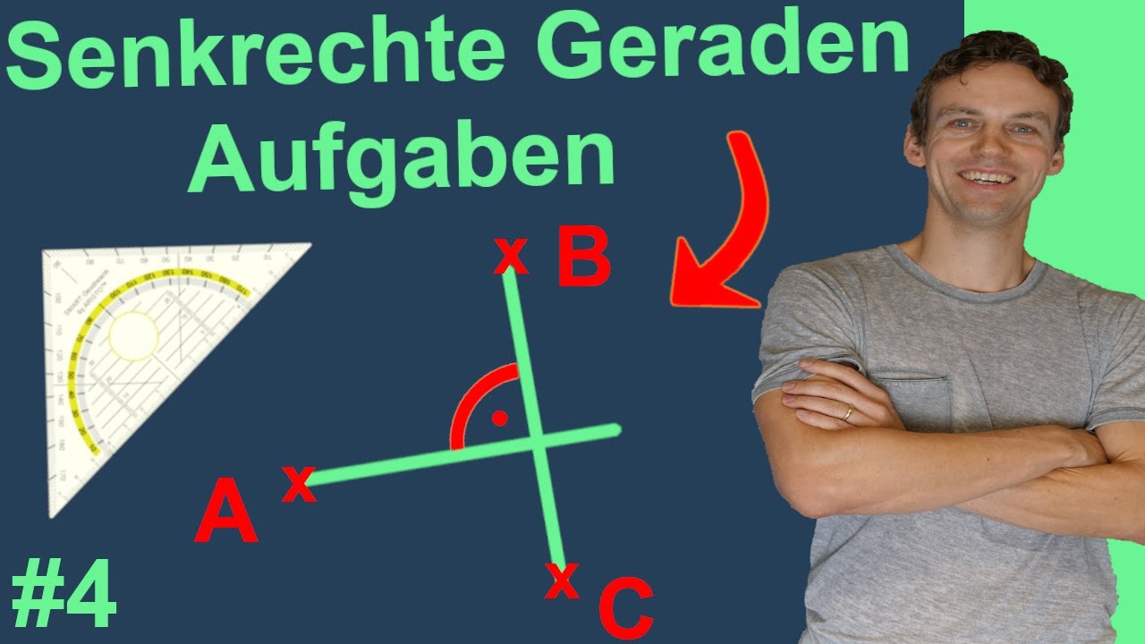 Senkrechte Gerade #4 - Aufgabe zum Konstruieren von senkrechten Geraden ...