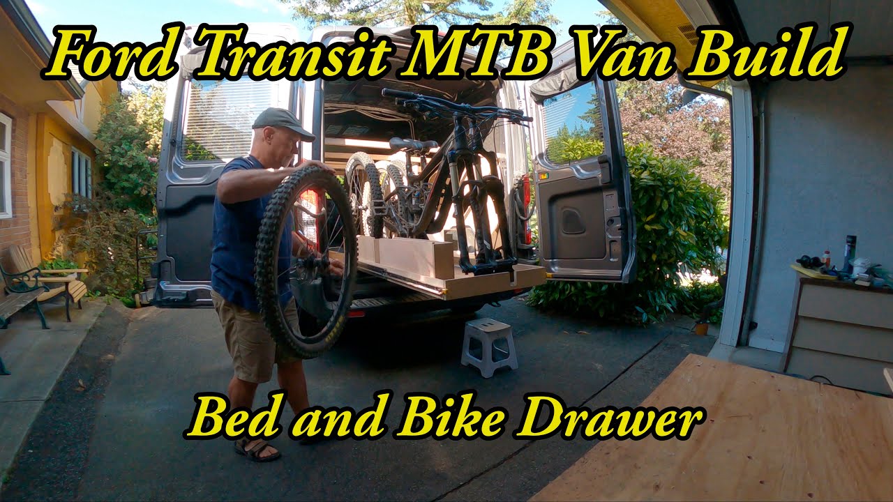 Ford Transit MTB Van Build - Step 2. Bed and Bike Drawer - YouTube