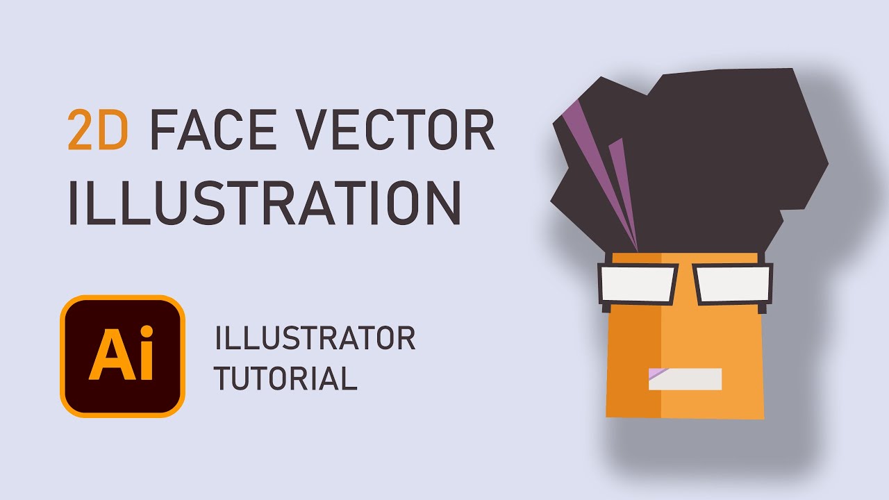 2D Face illustration in adobe illustrator | illustrator tutorial 2022 ...