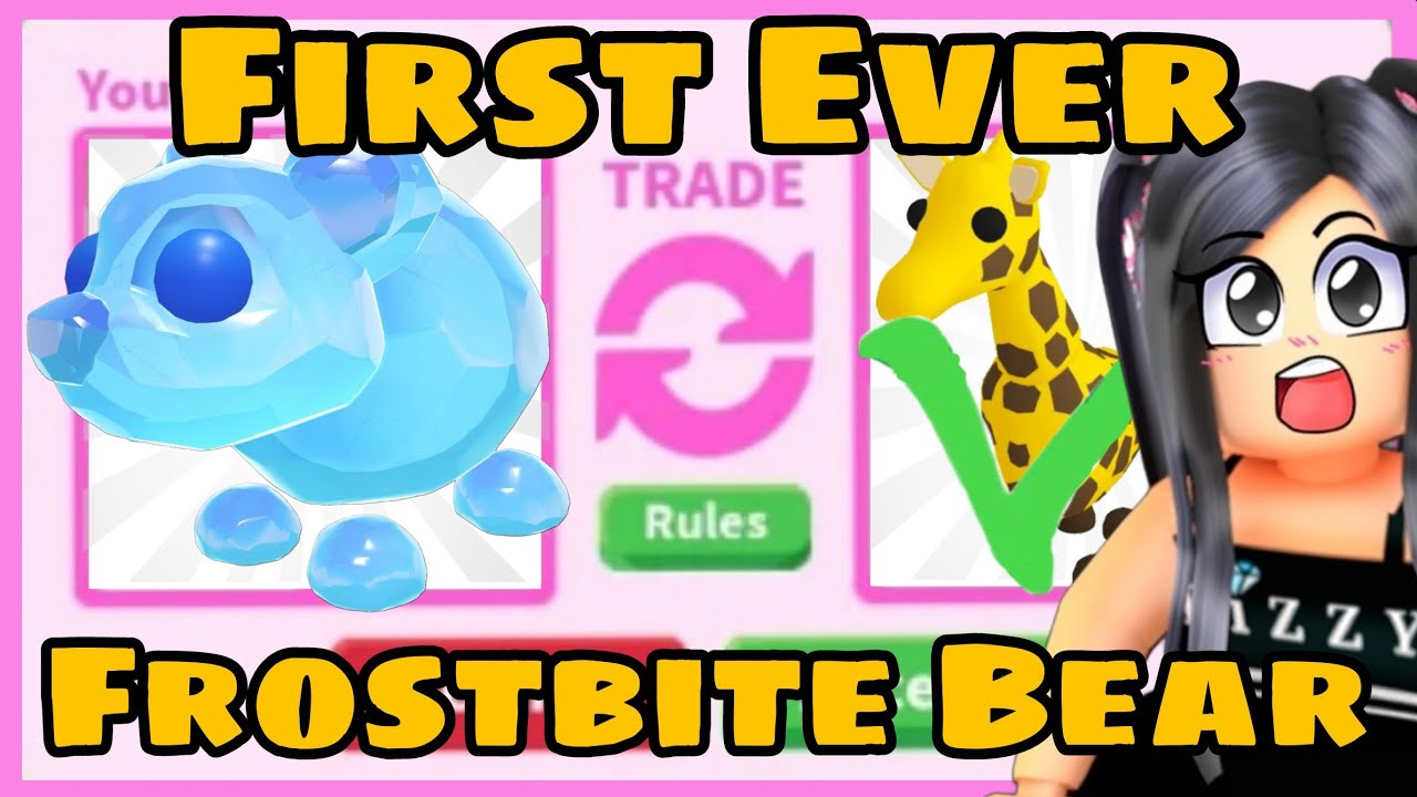Trading My First Ever Frostbite Bear In Adopt me 😱🤑 - YouTube