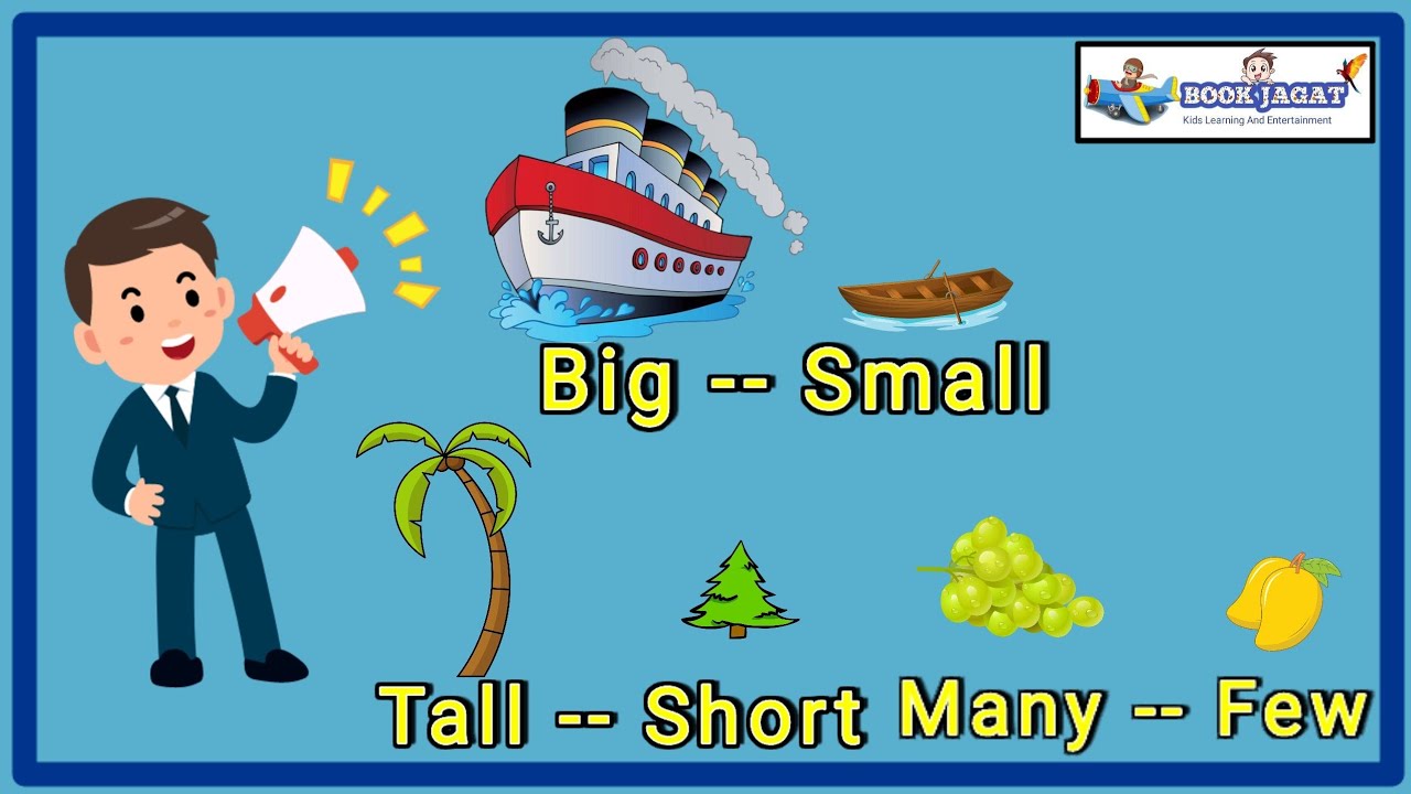 Learn Opposites | Big & Small | Tall & Short | Many & Few | Comparison ...