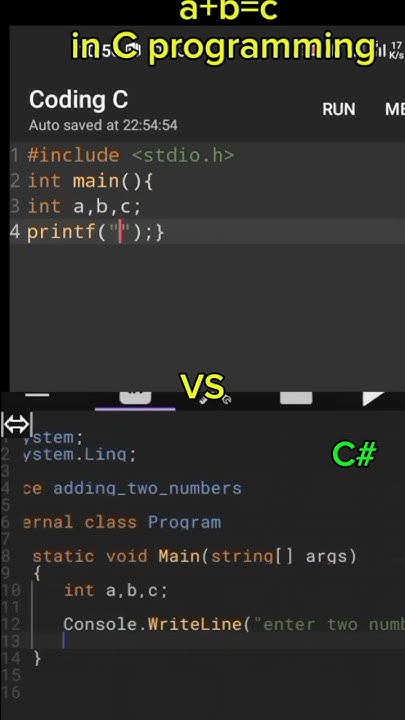 C vs C# runtime comparison #software #tutorial #education #coding #cprogramming #csharp #oop ...