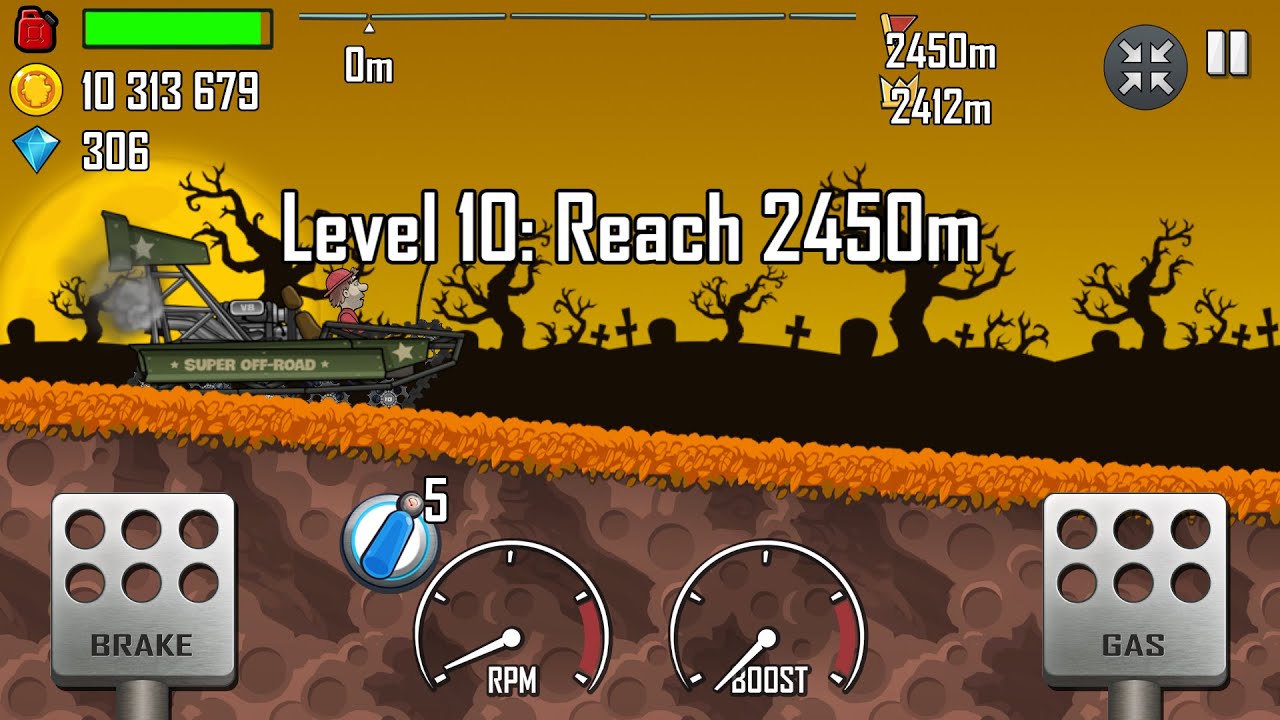 Hill Climb Racing Super Off-Road Car Driver Gost Map Haunted 👽☠️👻👿 ...