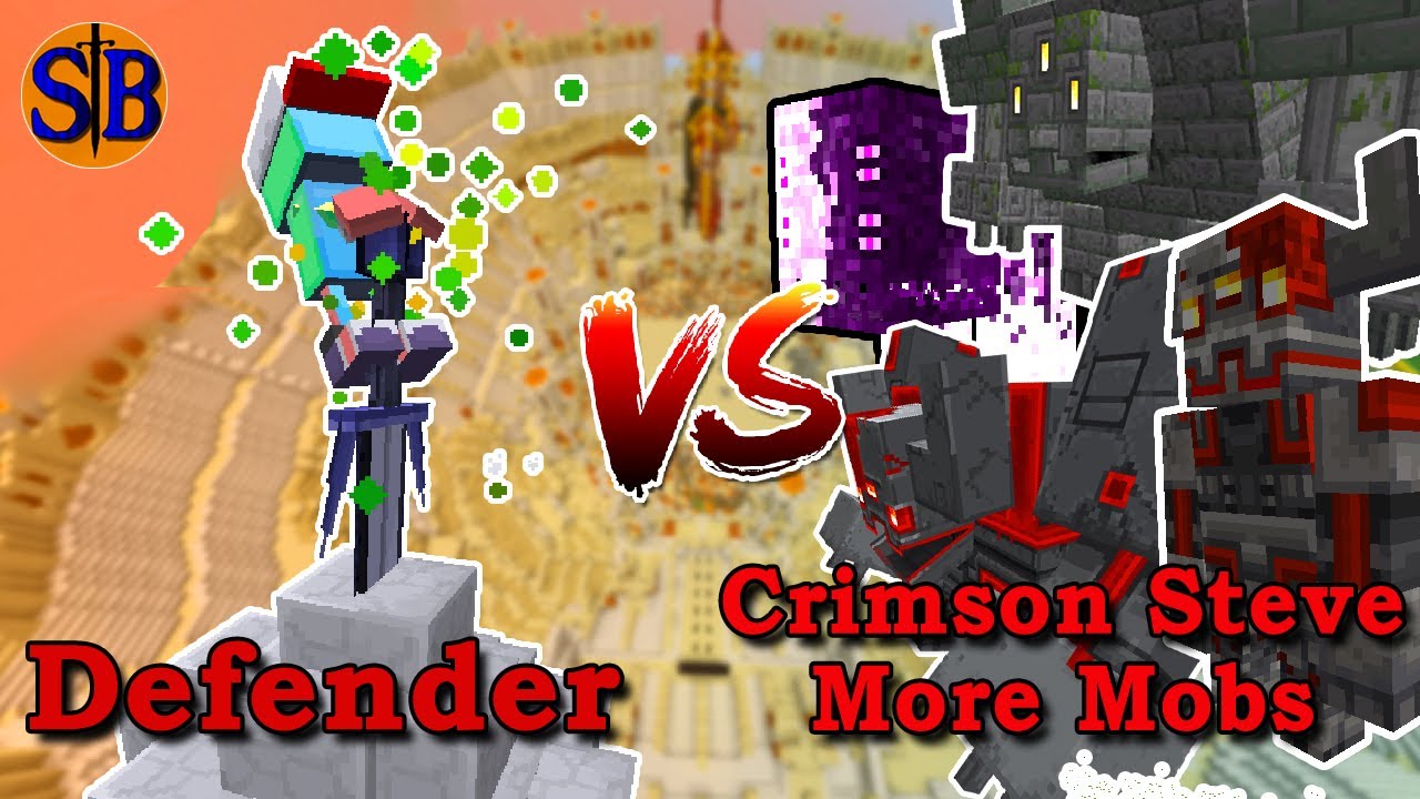 Defender Phase 1 vs Crimson Steve's More Mobs | Minecraft Mob Battle ...