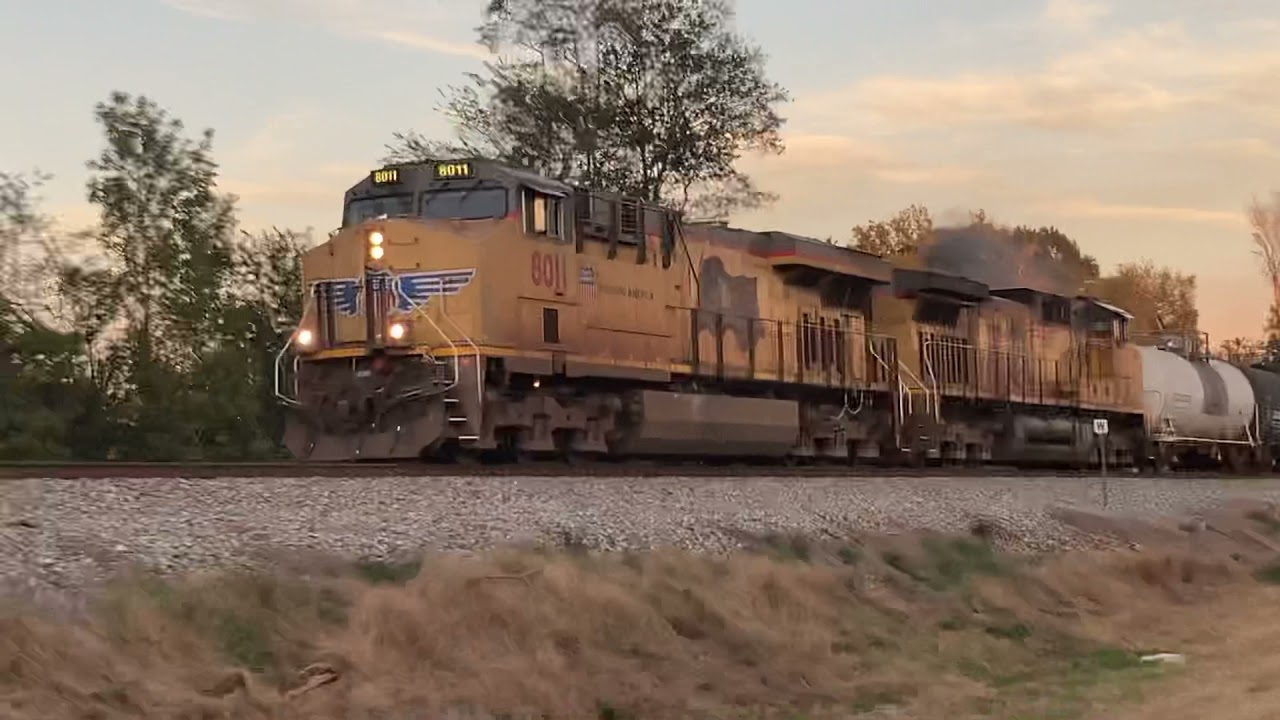 Pacing an NS train with UP power in near the Alabama Mississippi border ...