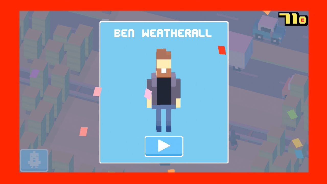Unlock ☆ Ben Weatherall ☆ Crossy Road, Mystery Character: Use The Dark ...