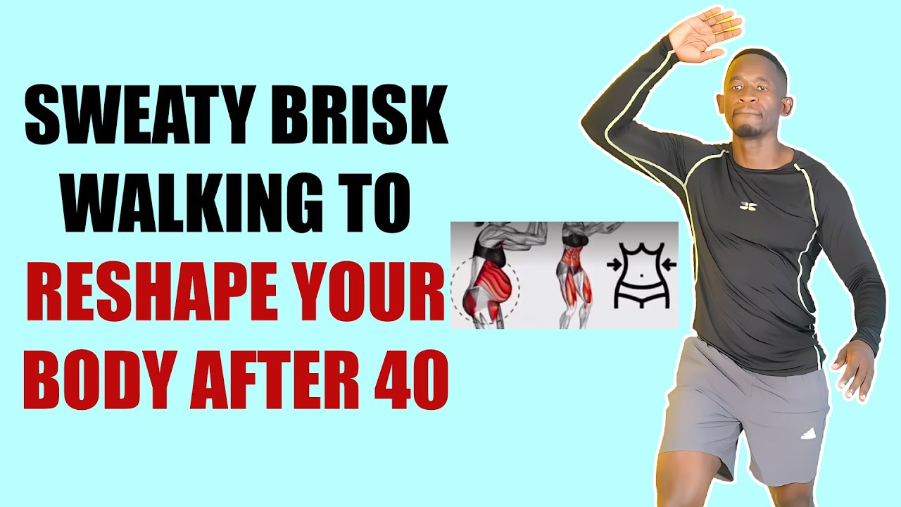30 Min SWEATY BRISK WALKING WORKOUT FOR PEOPLE OVER 40 - Reshape Up ...
