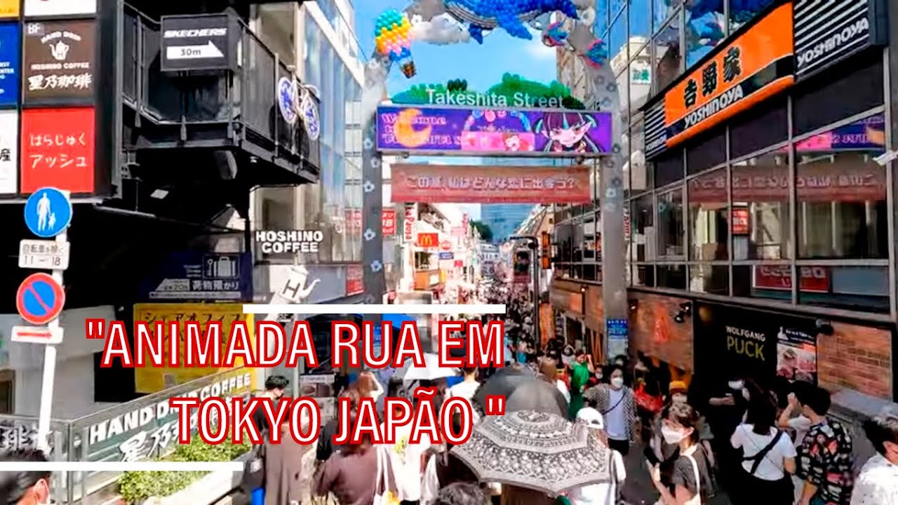 UMA RUA MUITO AGITADA EM TOKYO TAKESHITA DOORI - YouTube