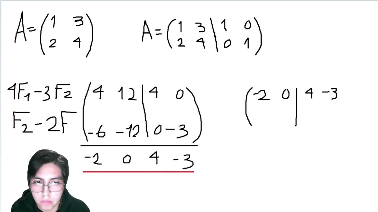 calcular transpuesta y la inversa de una matriz - YouTube
