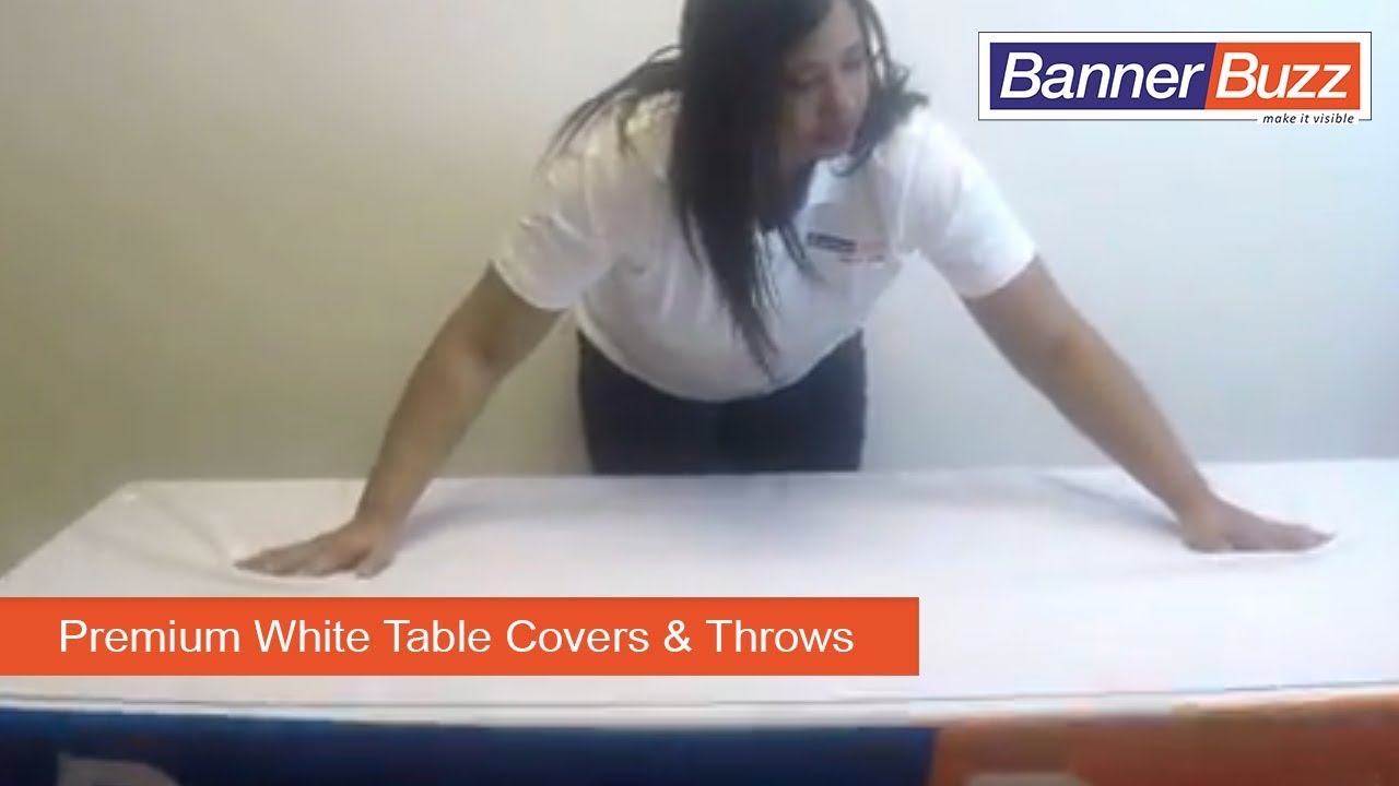 Premium White Table Covers & Throws - BannerBuzz - YouTube
