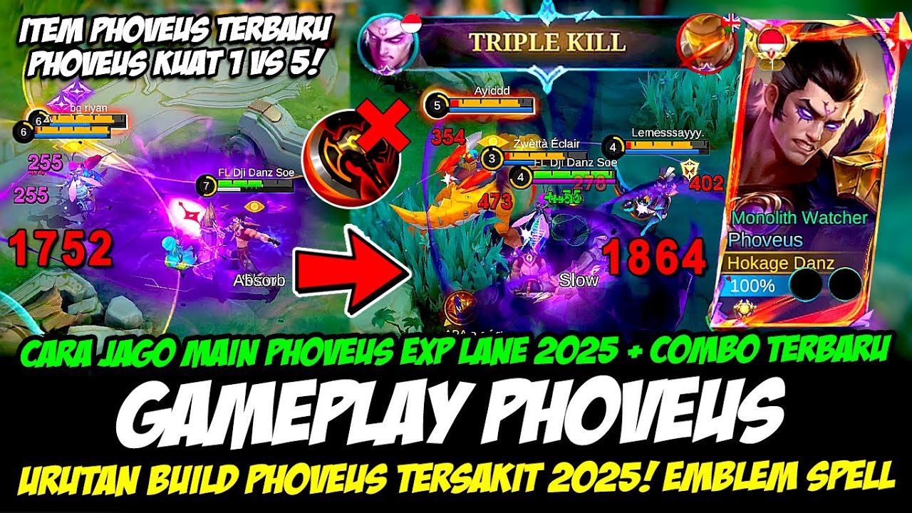 CARA JAGO MAIN PHOVEUS EXP LANE 2025 + COMBO PHOVEUS 2025 BUILD PHOVEUS ...