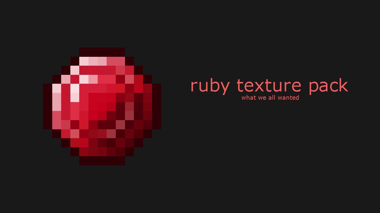 Rubies - Minecraft Texture Pack - YouTube