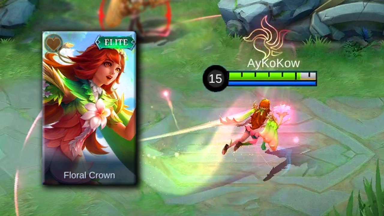 Mathilda floral crown elite skin - YouTube