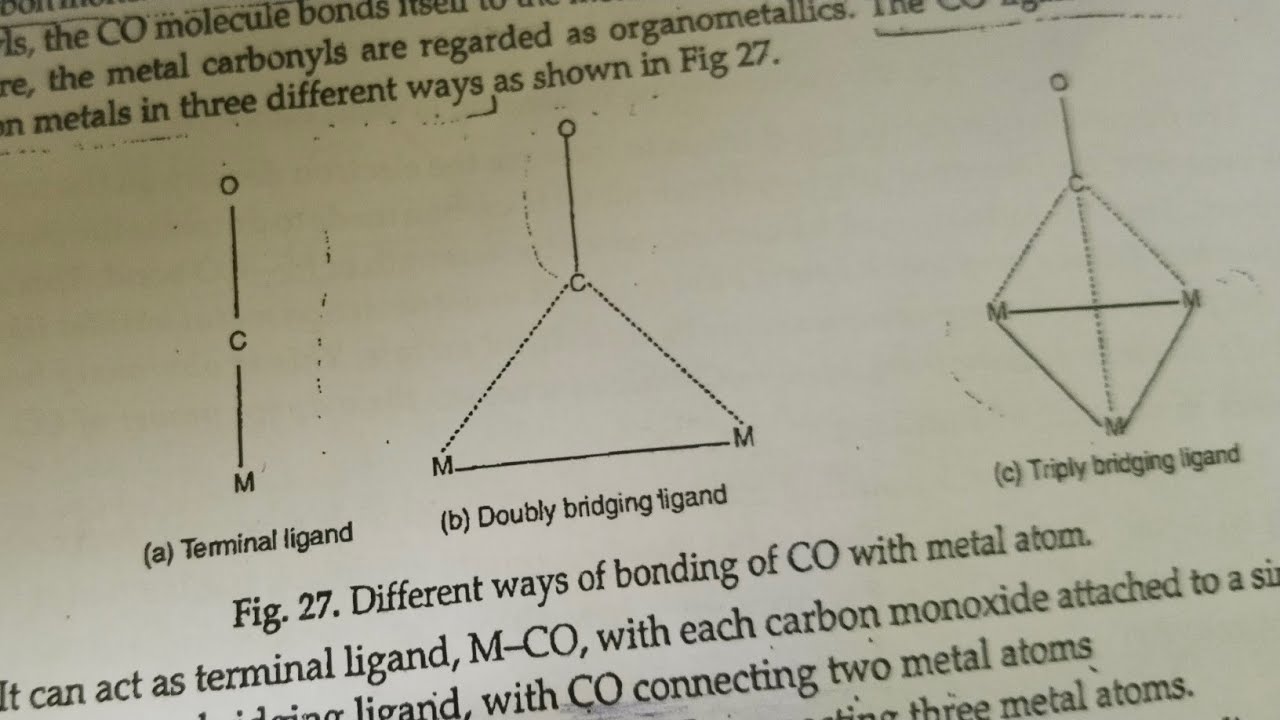 Bonding of CO with metal atom //Bonding in metal carbonyl//Inorganic ...